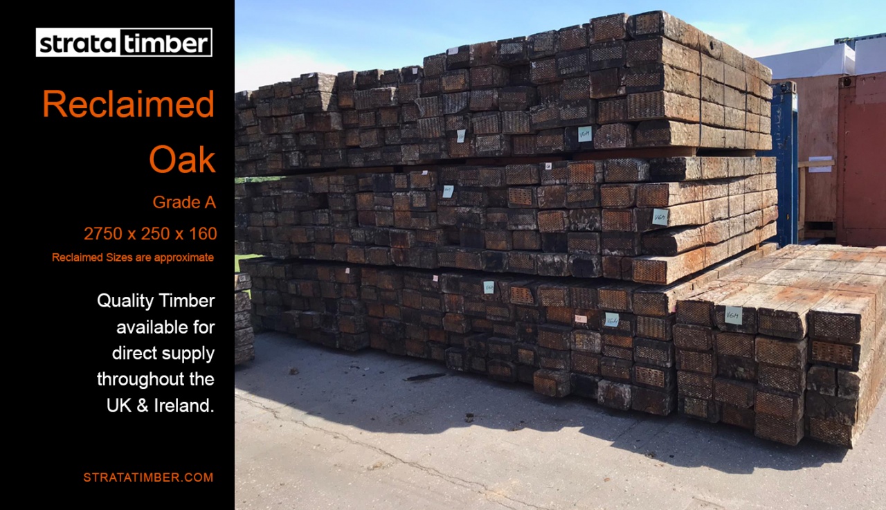 Reclaimed Grade A Oak Railway Sleepers West Midlands | Singletons ...